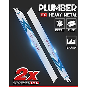 EZARC 25 Pack Bi-Metal Cobalt Reciprocating Saw Blades for Heavy Metal Cutting Sabre Saw Blades 12-Inch 14TPI R1226PM+