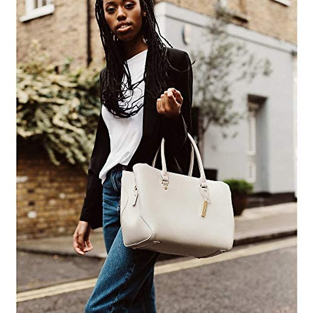 LaBante Vegan Handbags for women Grey Handbag Vegan Tote Bag for women | Vegan Purse Shoulder Bags for women 'Sophie'- Grey