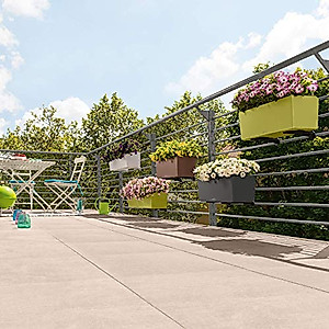 Lechuza 15680 Balconera Color 80 Garden Indoor and Outdoor Use, White Matte Self Watering Planter