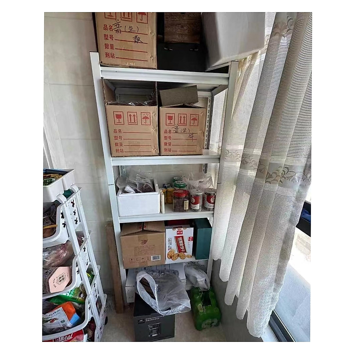 Boncun 5 Tier Utility Shelves Metal Storage Shelves Garage Shelving Unit Adjustable Garage Storage Shelves Storage Racks Heavy Duty Shed Shelving (Black, 5 Tier)