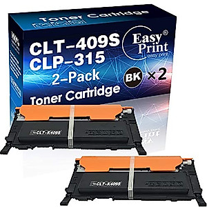 EASYPRINT (2-Pack of Black Combo) Compatible CLT-409S CLT-K409S Toner Cartridge CLT409S Used for Samsung CLP-310 CLP-315 CLP-310N CLP-315W CLX-3170FN 3175N 3175FN 3175FW Printers