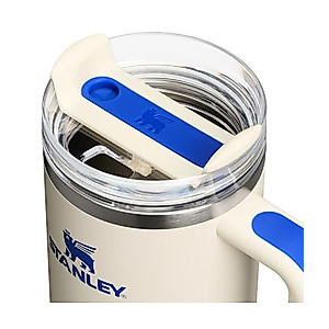 Stanley Quencher H2.0 Tumbler with Handle and Straw 30 oz | Flowstate 3-Position Lid | Cup Holder Compatible for Travel | Insulated Stainless Steel Cup | BPA-Free | Cream Royal