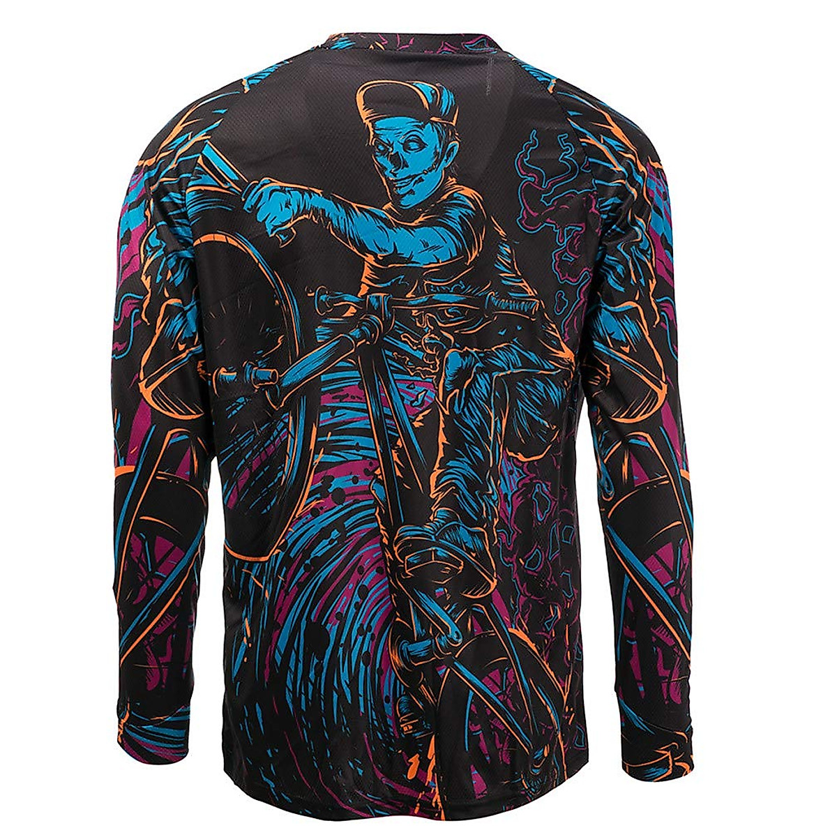 Cycling Jersey Men's Mountain Bike Motocross Long Sleeve MTB T-Shirt Downhill Tops Sports Racing Riding Blouse Bicycle Shirt Blue M