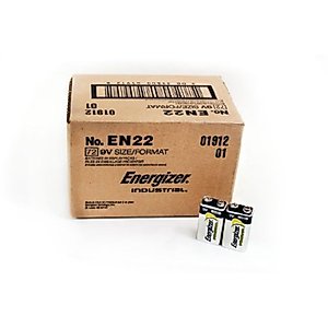 72 pcs Energizer Industrial 9V Size Alkaline Batteries (EN22)