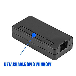 Zero W/1.3 Shell,ABS Plastic Shell,Lightweight and Portable,Four-Hole Wall Hanging,Detachable GPIO Window,Protective Shell (Black)
