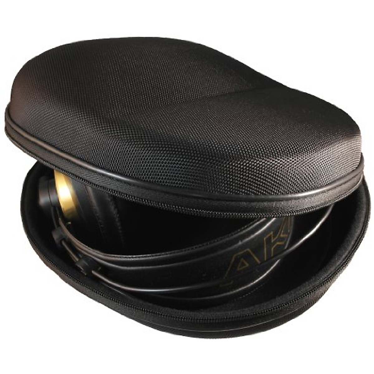XL CASEBUDi Hard Headphone Case | Compatible with AKG, Audio Technica, Sony, Sennheiser, Turtle Beach & More | Black Ballistic Nylon