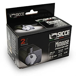 SICCE MI MOUSE Compact Aquarium Pump, 82 GPH, for submerged use in freshwater and saltwater