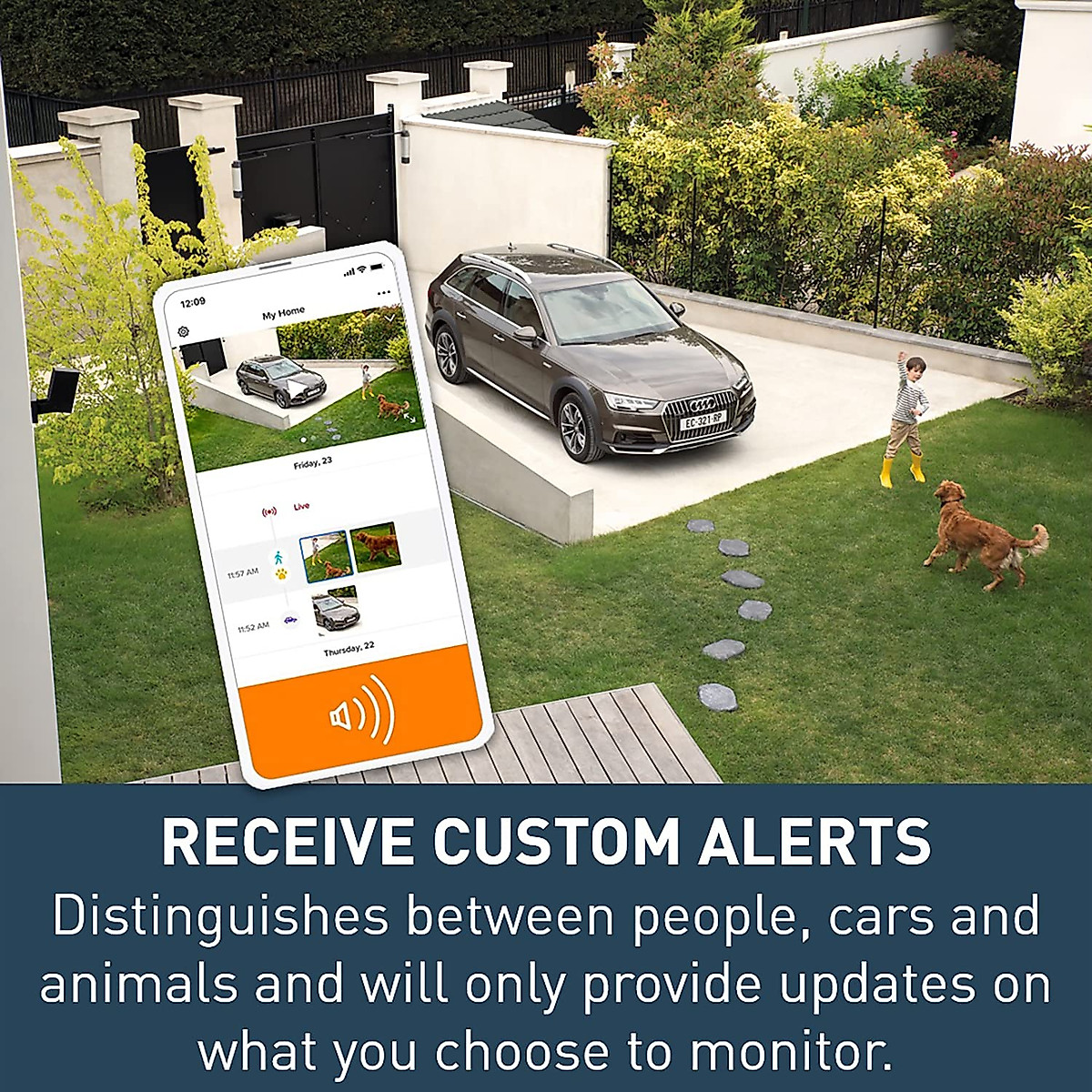 Netatmo Smart Outdoor Security Camera with 105-dB Siren & WiFi | Sends Alerts to Your Smartphone | Floodlight & Movement Detection | Night Vision | Security Without Monthly Fees (Black)