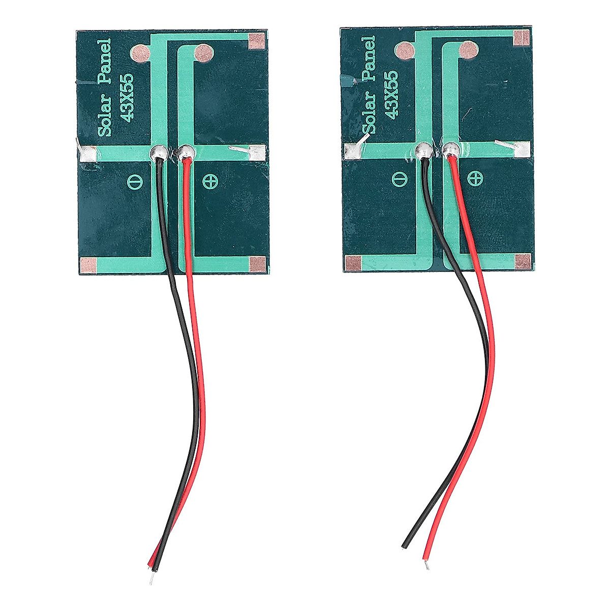 Mini Solar Panels, 2 Pcs Solar Panel Module Polysilicon Micro Mini Glue Power Solar Cells 43x55mm 0.4W 1.5V