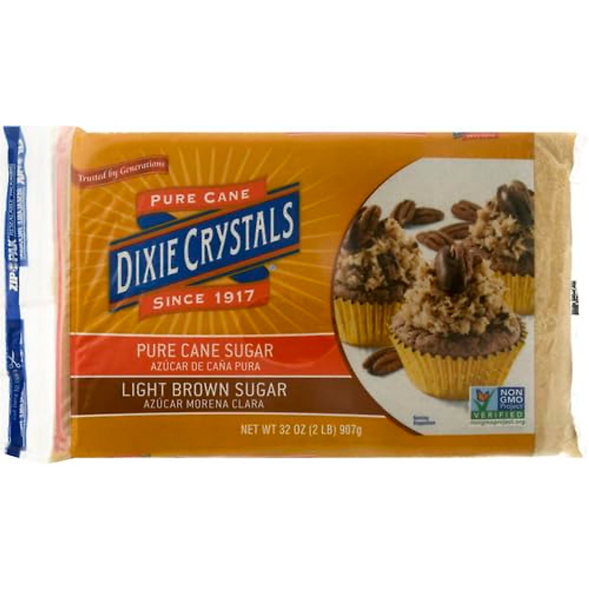 Imperial Sugar Dixie Crystals Light Brown Sugar, 2 lb