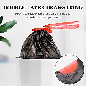 8 Gallon Trash Bags 120 Count Black Drawstring Trash Bags Thick Garbage Bags for Office Kitchen Home Plastic Trash Bags 22.06'' x 25.61'' (Black, 8)