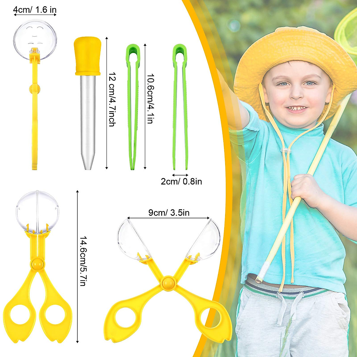 18 Pieces Fine Motor Skill Toys Include 6 Handy Scoopers 6 Jumbo Tweezers 6 Rubber Tipped Dropper Bug Insects Catcher Science Sensory Learning Tool Backyard Outdoor Explorer Kit Skill Development