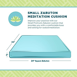 Bean Products Zabuton Meditation Cushion, Small, Navy - 10oz Cotton