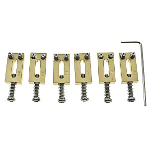 Dopro Solid Brass Guitar Bridge Saddles Brass Saddle 10.5mm for Stratocaster or Telecaster