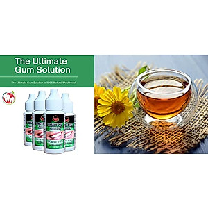 The Ultimate Gum Solution - Double Strength Formula, Natural Herbal Mouthwash - Helps Relieve Canker Sores, Swollen Gums, Bad Breath, Tooth Aches - Gum Care Wash, Protects Against Plaque & Tartar