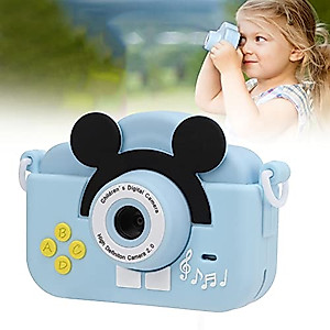 TOPINCN Kids Camera 2.0 Inch 2MP/1080P Selfie Kids Camera with 32GB Card and Case, Mini Rechargeable Kids Camera, (Sky Blue)