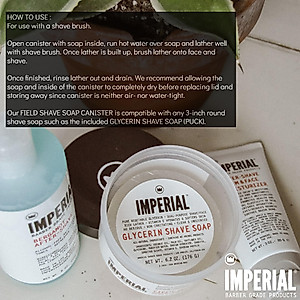 Imperial Barber Field Shave Soap Canister, 6.2 oz