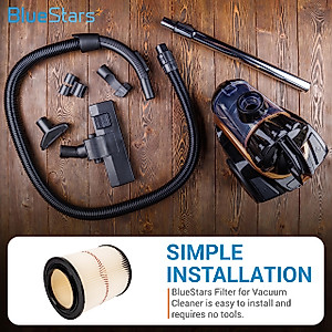 Ultra-Durable Replacement 9-17816 Vacuum Filter for Craftsman 17816 9-17816 Wet/Dry Air Filter Replacement Part fit 5 6 8 12 16 32 Gallon Vacuum Cleaner by BlueStars - Pack of 2
