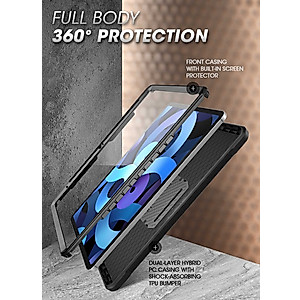 SUPCASE for iPad 10th Generation Case with Screen Protector (Unicorn Beetle Pro), [Built-in Stand & Pencil Holder] Heavy Duty Rugged Protective Case for iPad 10th Gen 10.9 Inch (2022), Black