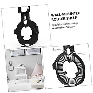 KOMBIUDA Router Wall Mount Router WiFi Wall Mount Wireless Router Bracket Wall Mounted Router Shelves Wall Mount Clothing Rack Multi-Functional Router Rack pro Hanging Hanger abs