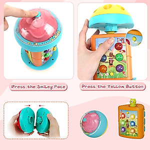 Charmspal Baby Activity Cube Musical Toy - Toddler Moving Toy Educational Play Center Roller Music Box Toy Preschool Learning Toy Birthday Gift for 6-84 Months Boys and Girls