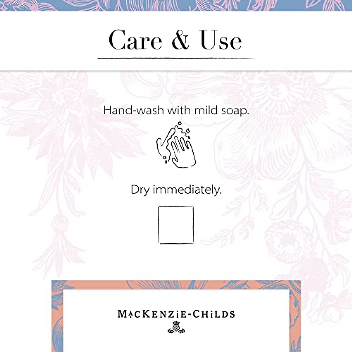 MACKENZIE-CHILDS Waste Bin, Bedroom and Bathroom Trash Can, Wastebasket, Royal Check