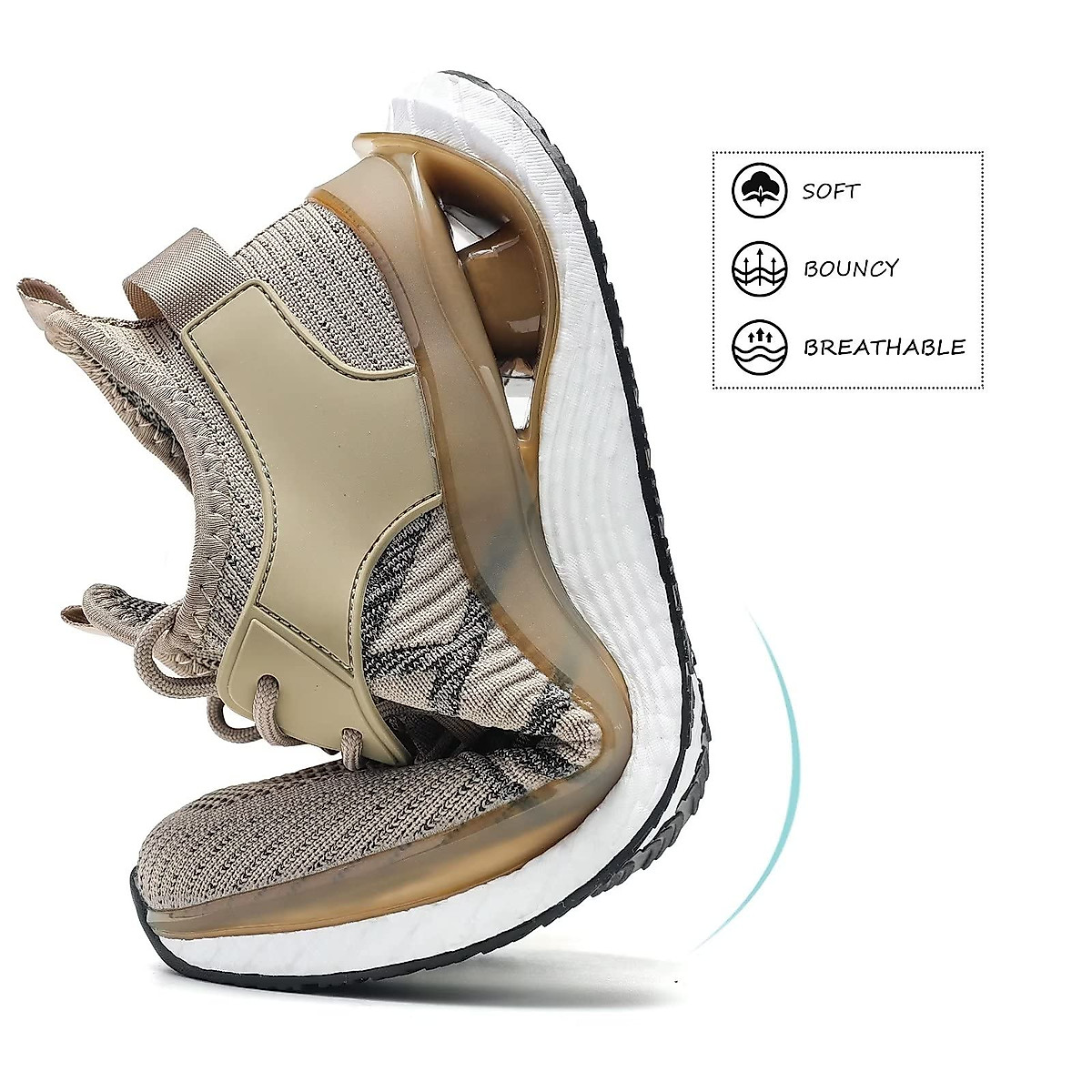 Men's Running Shoes Fashion Walking Lightweight Sneakers Tennis Casual Workout Cross Trainers Zapatos para Hombre Khaki