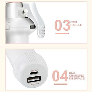 Yinuoday Mini Cordless Curling Iron USB Rechargeable Curling Wand Ceramic Hair Curling Travel Hair Straightener Curler for Hair Styling Wand Wet Dry Use