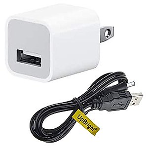 UpBright 5V AC/DC Adapter Charger + USB Charging Cable Cord Compatible with TBI Pro TBIPro TBI Bark Pro V3 Premium Smart Pet Dog Bark Control SDS6 Shock Training Collar Rechargeable Transmitter Power
