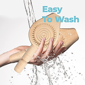 Onart Home - 2 Pack - Cookie Molds for Baking | Maamoul Molds Traditional Handmade | Biscuit Cake Pastry Cookie Cutter | Mid-Autumn Festival Practical Hand Pressed Cake Mold