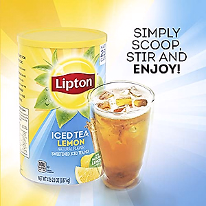 Lipton Lemon Powdered Iced Tea, Sweetened, Makes 28 Quarts