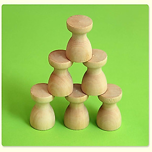 Hosfairy 16Pcs Mini Egg Cups Wooden Egg Cups Easter Egg Holders for DIY Painting Easter Craft Decoration