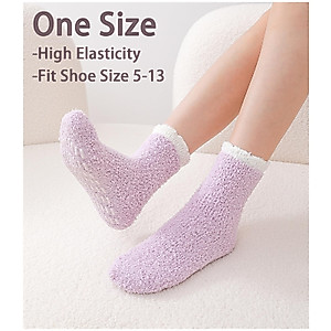 Breslatte Non Slip Socks Hospital Socks with Grips for Women Grip Socks for Women Fluffy Socks with Grips for Women Slipper Socks Gripper Socks