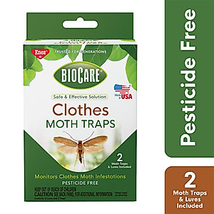 Enoz BioCare Clothes Moth Traps with Pheromone Lures, 2 Traps with Lures
