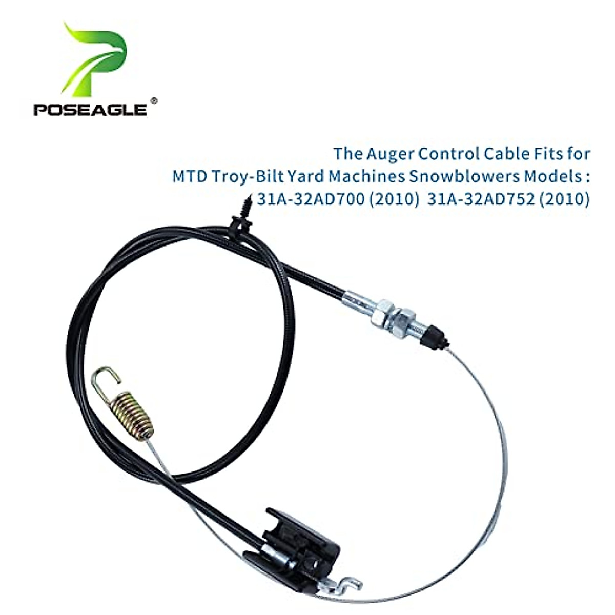 POSEAGLE 946-04007 Cable Replaces MTD 746-04007 Cable, MTD 946-04007 Cable 946-04007 for MTD Craftsman 2-Stage Yard Machines and Troy-Bilt 5524 Storm Snow Throwers
