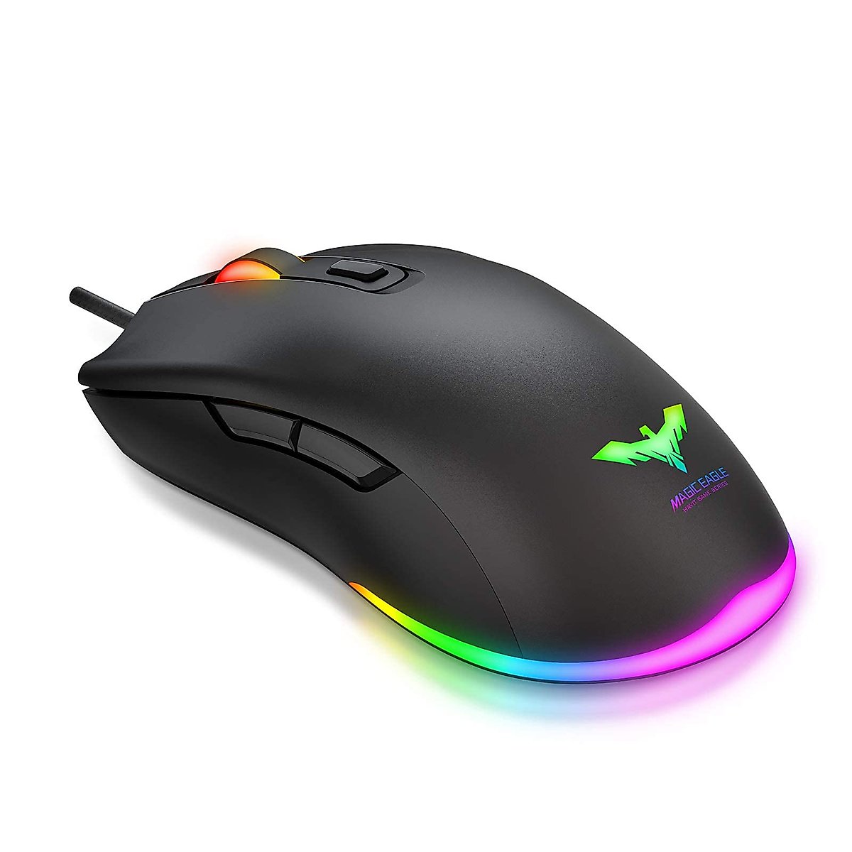 Havit RGB Gaming Mouse Wired PC Gaming Mice with 7 Color Backlight, 6 Buttons, Up to 6400 D P I Computer USB Mouses for Desktop Laptop Gamer & Work (Renewed)