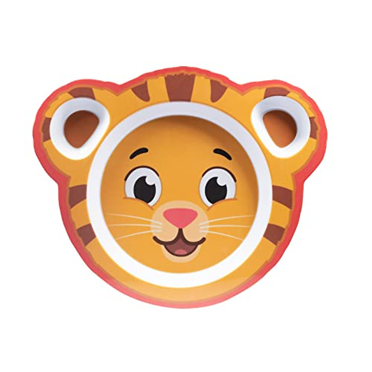 Daniel Tiger Mealtime Feeding Plates - Set of 2, Cute Compartment Dishes with Deep Sides for Kids - Divided Sections for Healthy Eating Habits, Melamine, BPA Free, Dishwasher Safe, Break Resistant