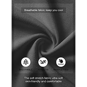 JMIERR Men's 3 Pack Cotton Hipster Hip Hop Longline Crewneck T-Shirt, Short Sleeve Gym Workout Athletic T Shirts for Men Pack,XL, Black/Dark Grey/Khaki