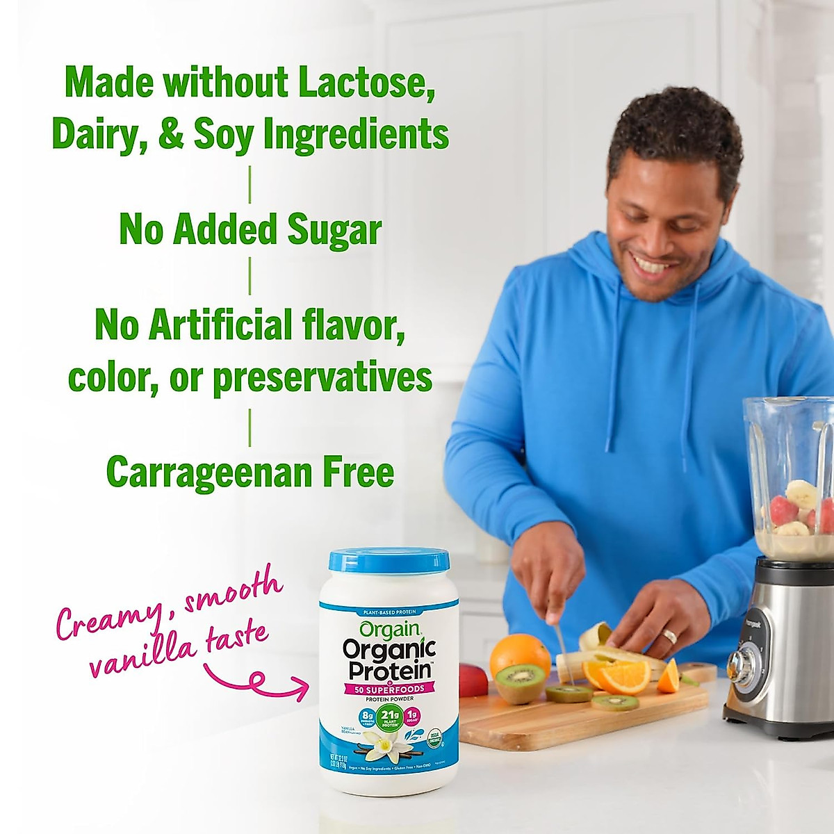 Orgain Organic Vegan Protein Powder + Superfoods Powder Bundle (2.03 Lb + 2.02 Lb)