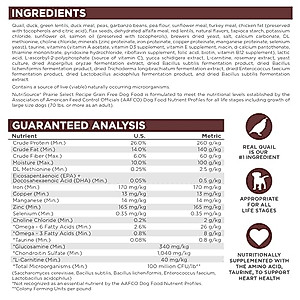 NutriSource Prairie Select Grain-Free Dog Food, Made with Quail and Duck, 15LB, Dry Dog Food