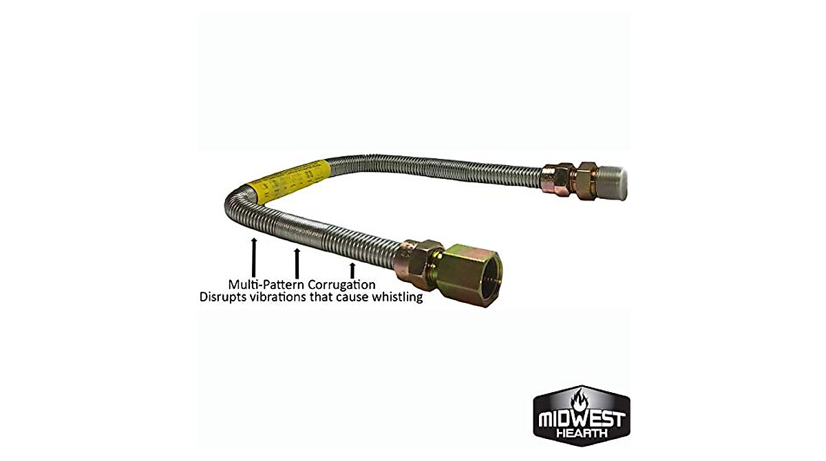 Whistle Free Stainless Steel Gas Flex Line for Fire Pits
