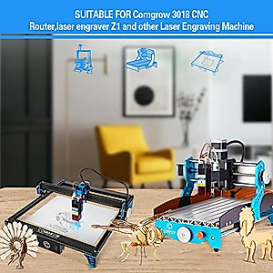 Comgrow 48W Double Ultra-Fine Compressed Spot Laser Module,10W Optical Power, Fixed-Focus Laser,10mm Wood High Energy Laser Cutter,Compatible with Most Laser Engraver Cutting Machine