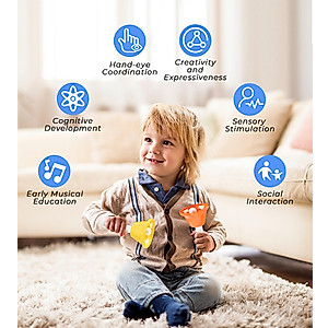 Handbells, Hand Bells Set 8 Note Musical Bells with Colorful Songbook for Toddlers Children Kids Adults School Church Classroom Wedding, by Vangoa