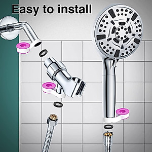Acbaeta Modern 9-Setting Stainless Steel Shower Head with Handheld, 5-Inch Large Shower Head and 60-Inch Hose, 8 Spray and 2 Jet Modes, Powerful Filters and Water Saver Included