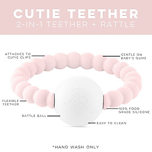 Ryan and Rose Cutie Teether Rattle (Pink)