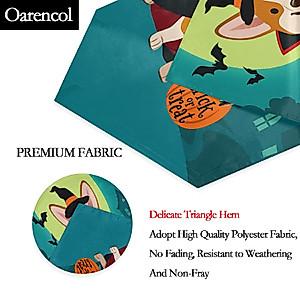 Oarencol Halloween Corgi Dog Witch with Cauldron Candy Garden Flag Trick or Treat Moon Bat Double Sided Home Yard Decor Banner Outdoor 12.5 x 18 Inch