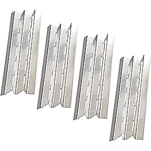 Votenli S9602A(4-Pack) S1108A(4-Pack) 15 7/8" Stainless Steel Heat Plate and Burner Replacement for Broil King 9625-84, 9625-87, 9635-84, 9635-87, Baron 320, Baron 340, Baron 420, Baron 440,