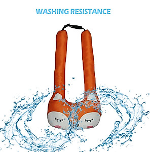 KAKIBLIN Multifunctional Portable Nursery Pillows for Car Seat, Head Support Stroller Pillow, Soft Organic Cotton Toddler Pillows for Sleeping and Feeding, Perfect for Travel, Toddler Cot,Orange