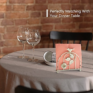 Iron Rustic White Bird & Rose Farmhouse Vintage Napkin Holder/Tabletop Freestanding Tissue Dispenser