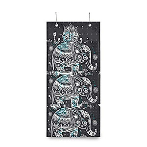 WELLDAY Hanging Storage Bag Elephant Dots Wall Door Closet 4 Pockets Organizer